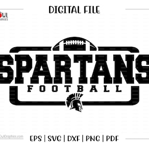 Football Svg, Spartan Football Svg , Spartan Svg, Spartans, Football ...