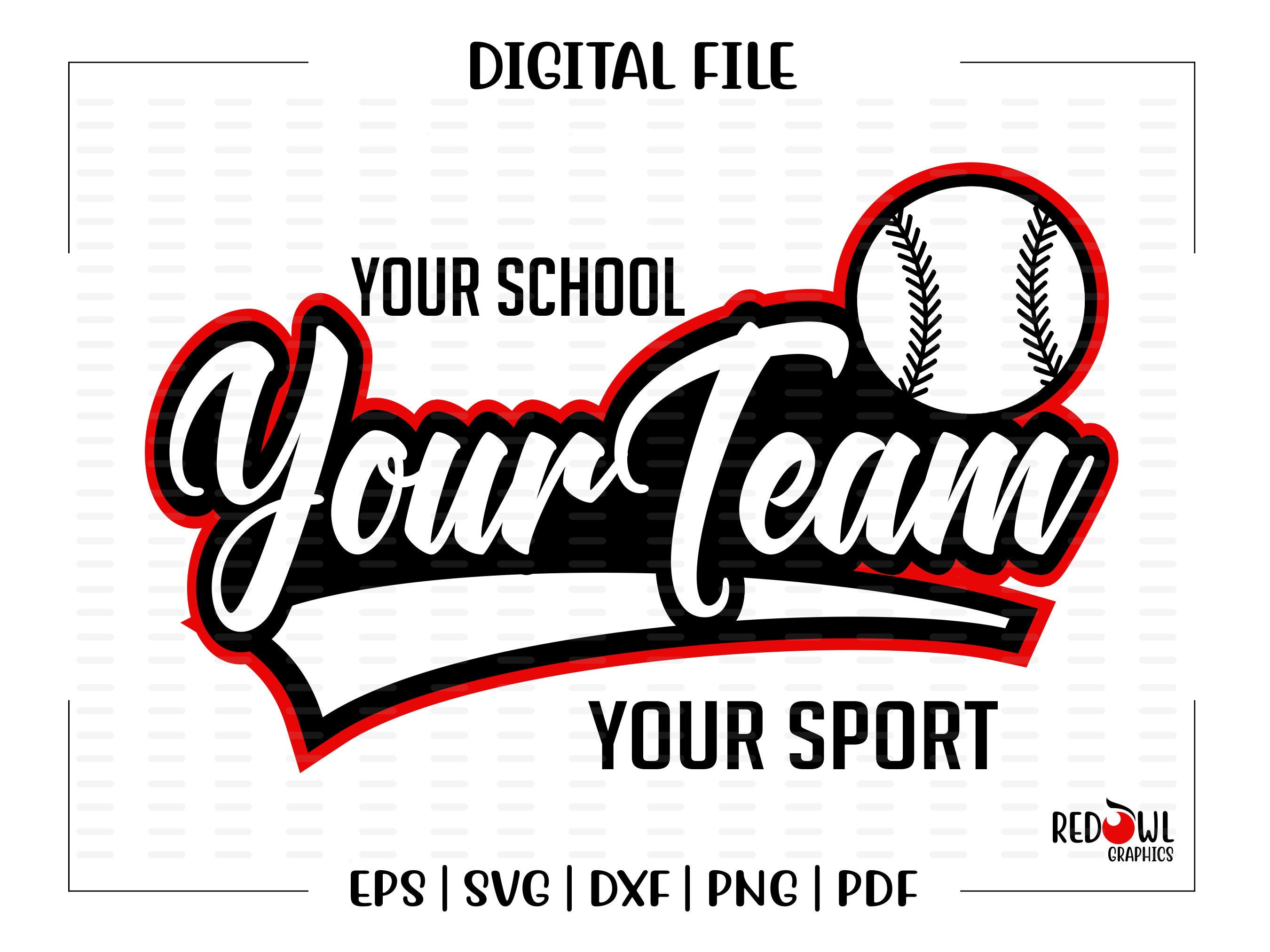 Digital Mascot eps Team pdf svg dxf Baseball Baseball svg Personalized ...