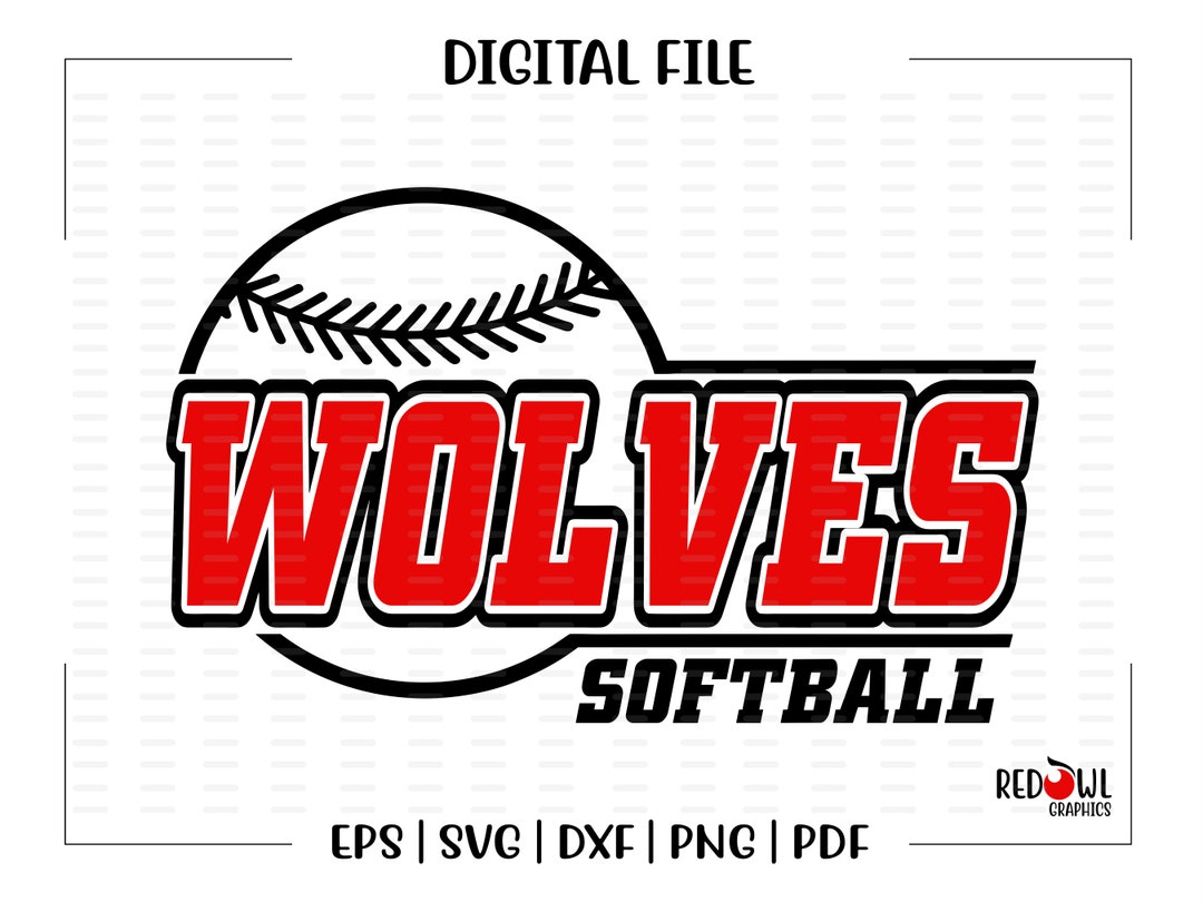 Softball Svg, Wolves Softball Svg, Wolves, Wolf, Softball, Svg, Dxf ...