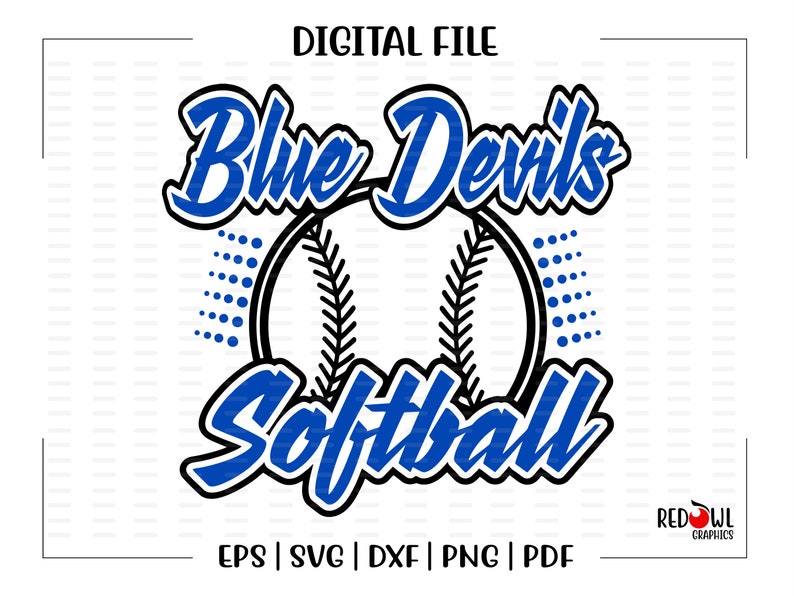 Softball Svg Blue Devil Softball Svg Blue Devil Softball - Etsy