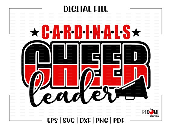 Cheerleader Svg Cheer Svg Cardinal Cardinals Cheer | Etsy