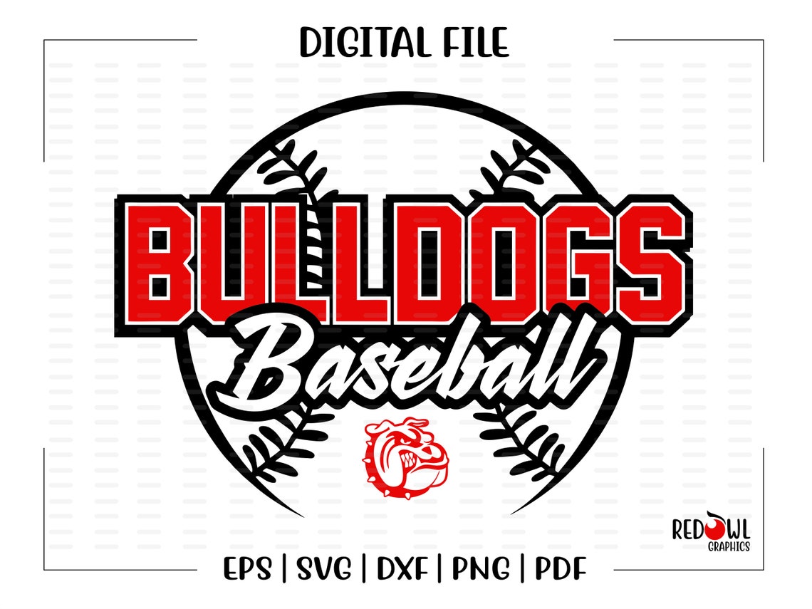Baseball Svg Bulldog Baseball Svg Bulldog Bulldogs - Etsy