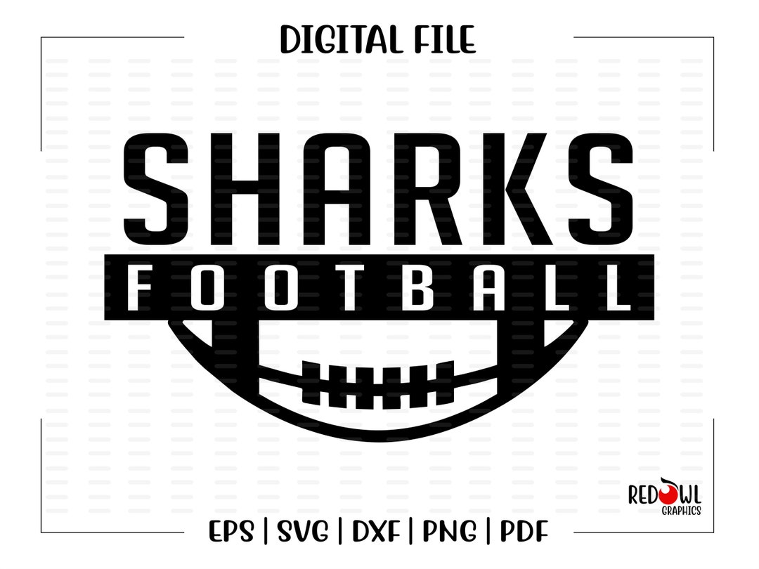 Football Svg, Shark Football Svg, Shark, Sharks, Football, Shark ...
