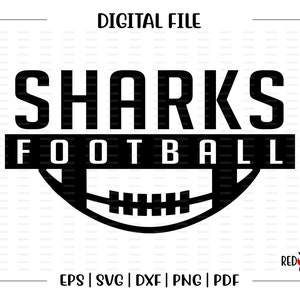 Football Svg, Shark Football Svg, Shark, Sharks, Football, Shark ...