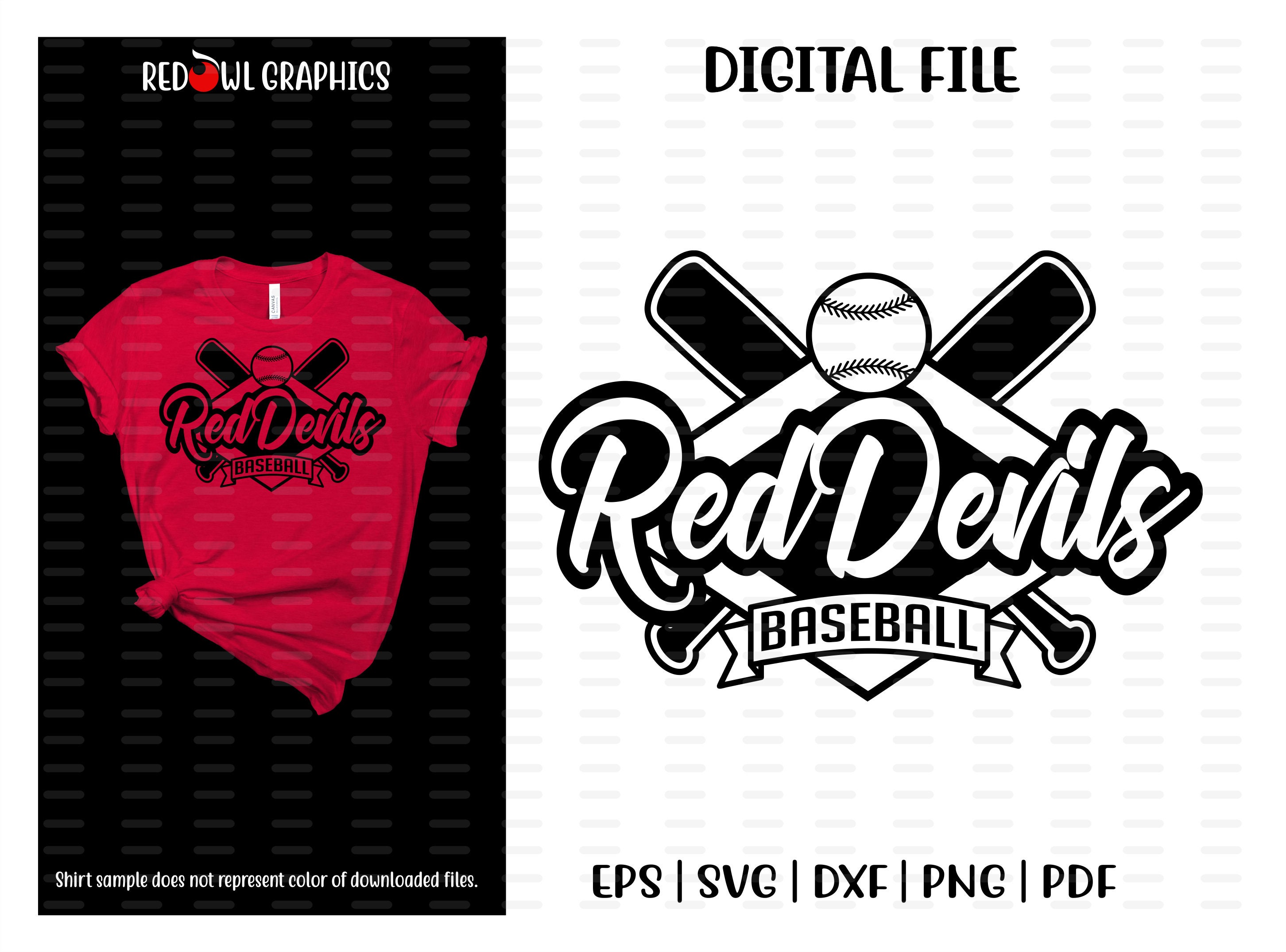 Red Devils Baseball Logo