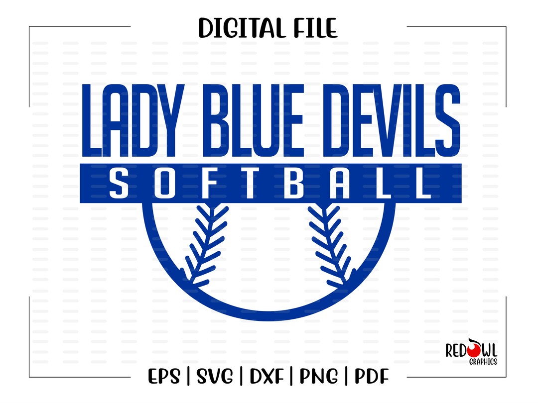 Softball Svg, Lady Blue Devils Softball Svg, Lady, Blue Devil, Softball ...