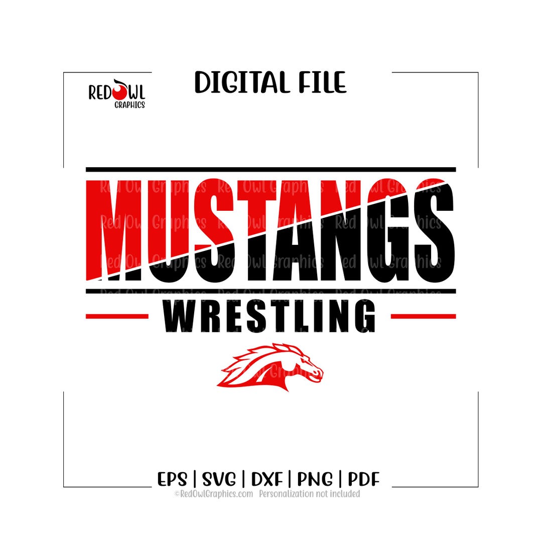 Mustang Wrestling Svg, Mustangs, Team Mascot, Coach, Dad, Mom, Svg, Dxf ...