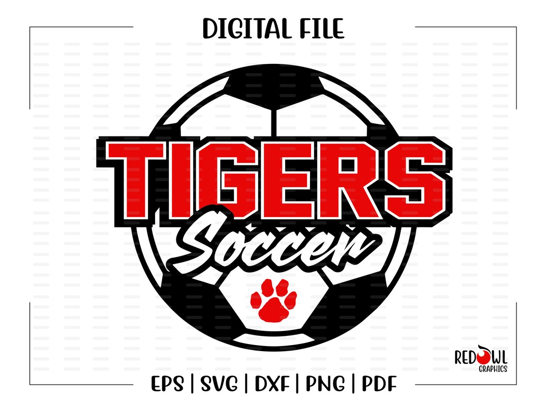 Soccer Svg, Tiger Soccer Svg, Tiger, Tigers, Soccer, Svg, Dxf, Eps, Png ...