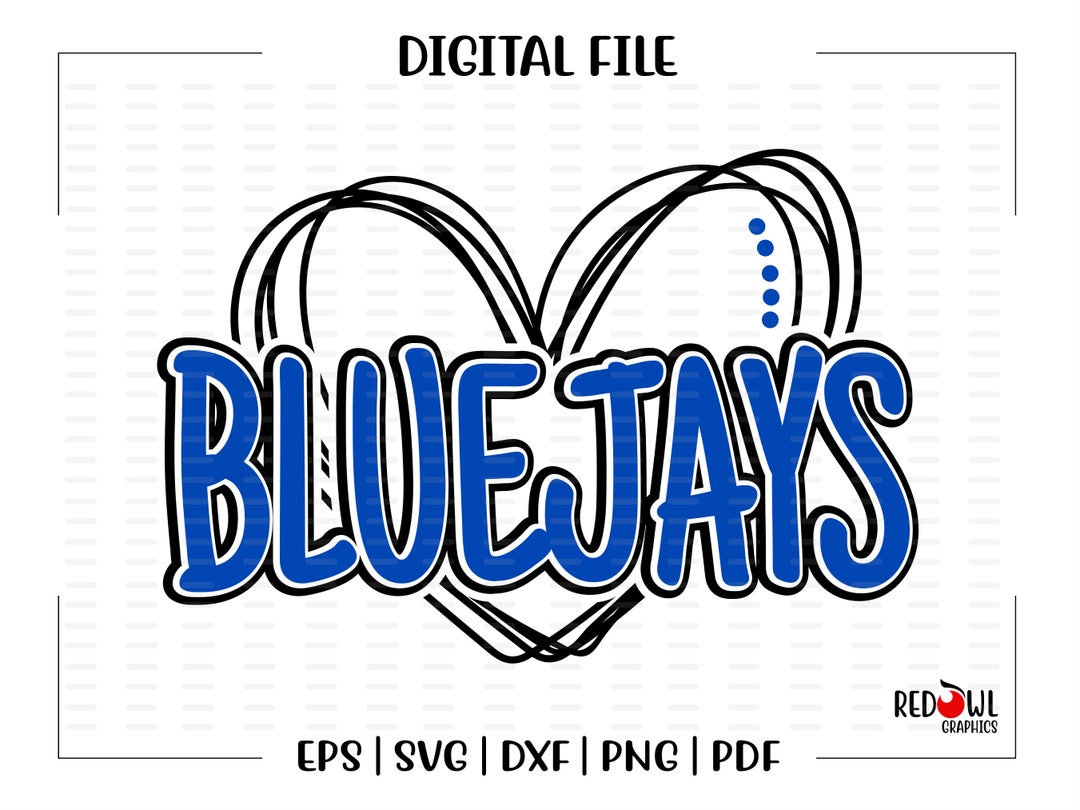 Bluejay Svg, Bluejays Svg, Bluejay, Bluejays, Mascot, Heart, Svg, Dxf ...