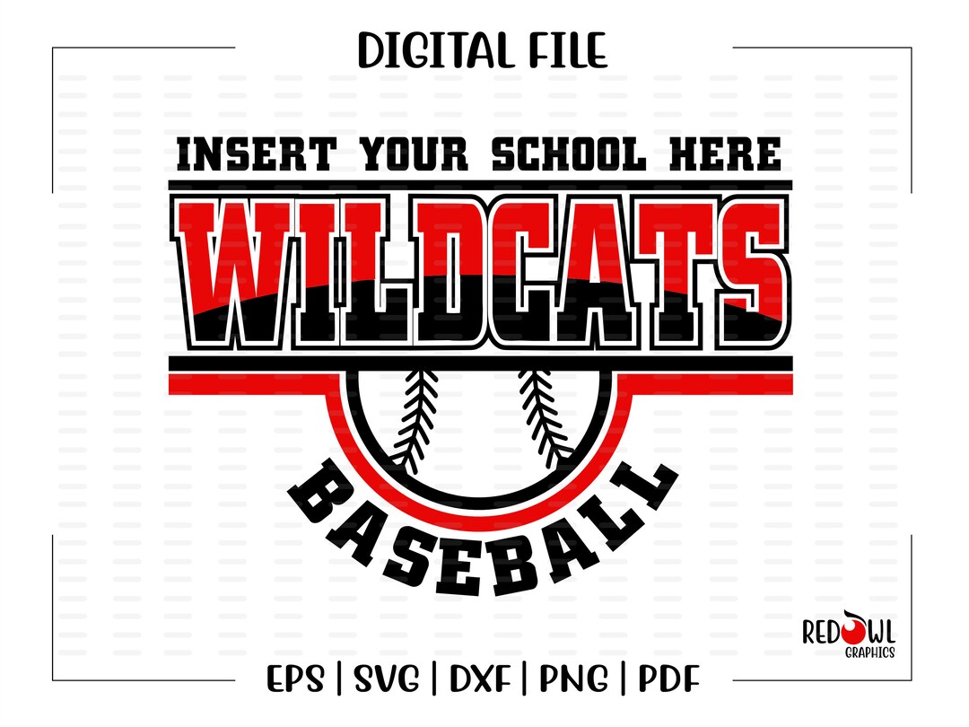 Baseball Svg Wildcat Baseball Svg Wildcat Wildcats - Etsy