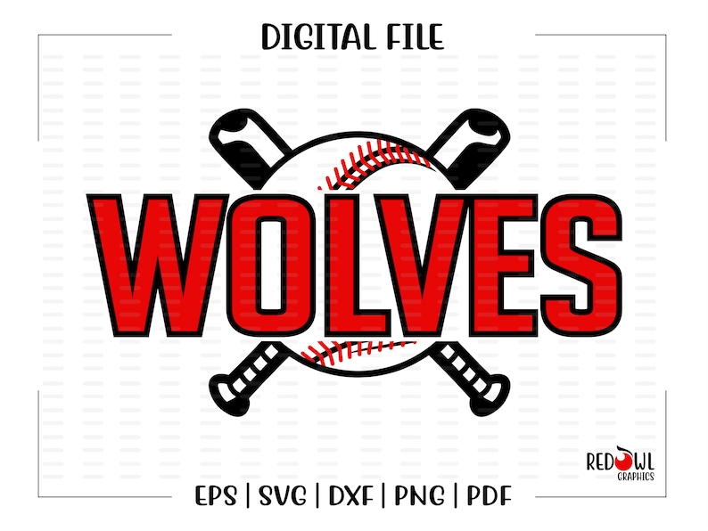 Baseball Svg Softball Svg Baseball Softball Wolf Wolves - Etsy