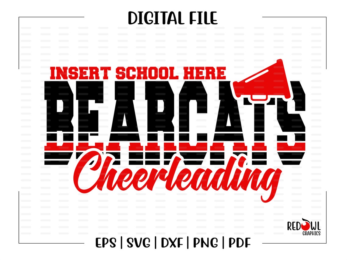 Cheerleader Svg Cheer Svg Bearcat Bearcats Cheer | Etsy