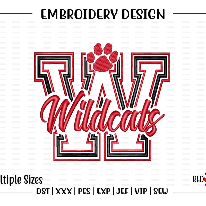 Wildcat Embroidery Design - Etsy