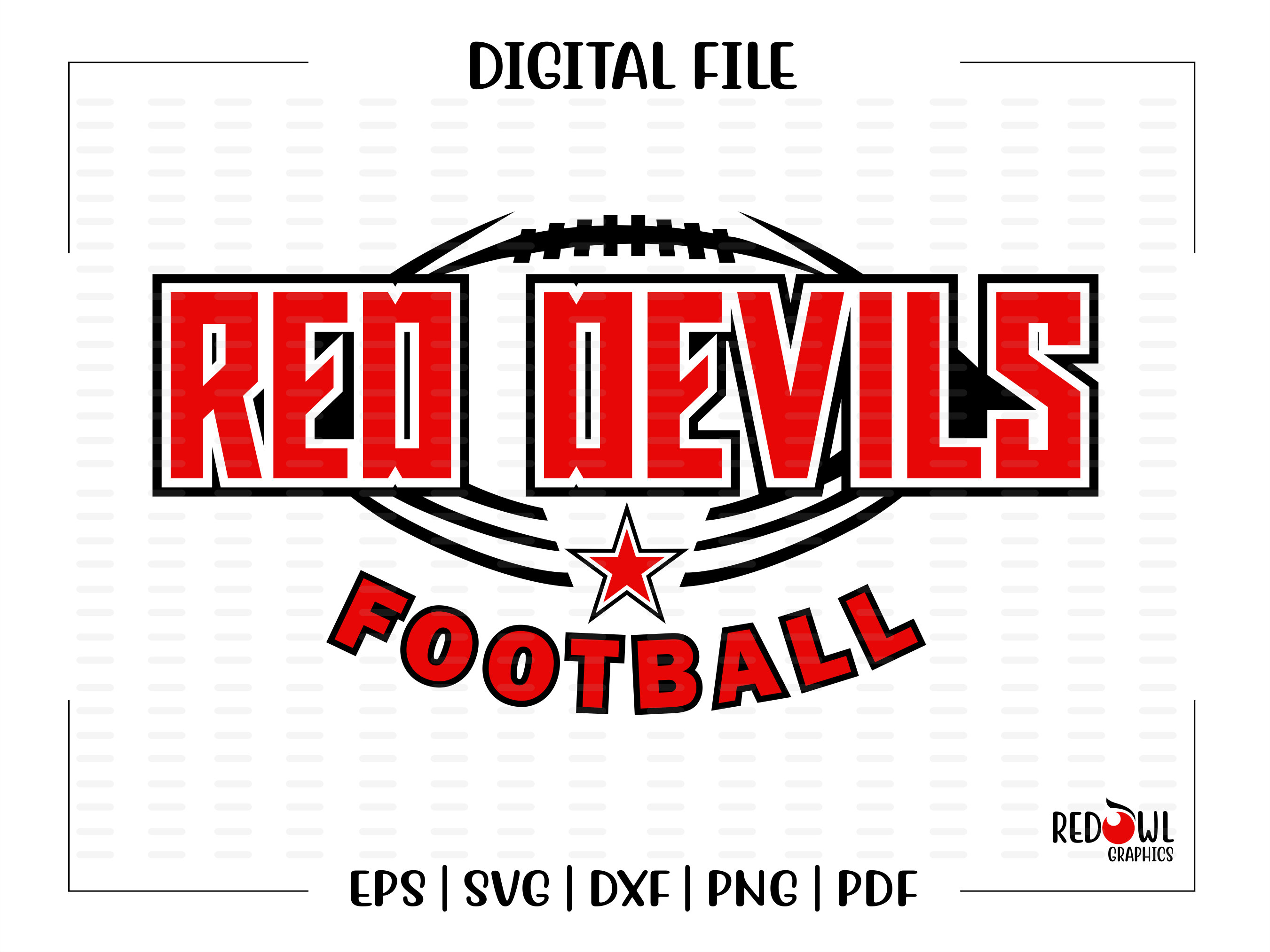 Red Devil Football Svg Football Svg Red Devil Red Devils | Etsy