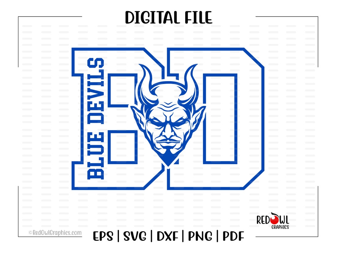 Blue Devil Svg, Devils Svg, Blue Devil, Blue Devils, Devil, Svg, Dxf ...