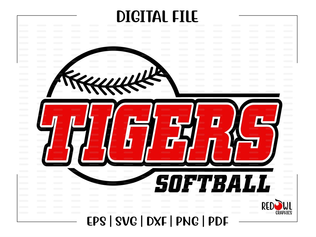 Softball Svg Tiger Softball Svg Tiger Tigers Softball - Etsy
