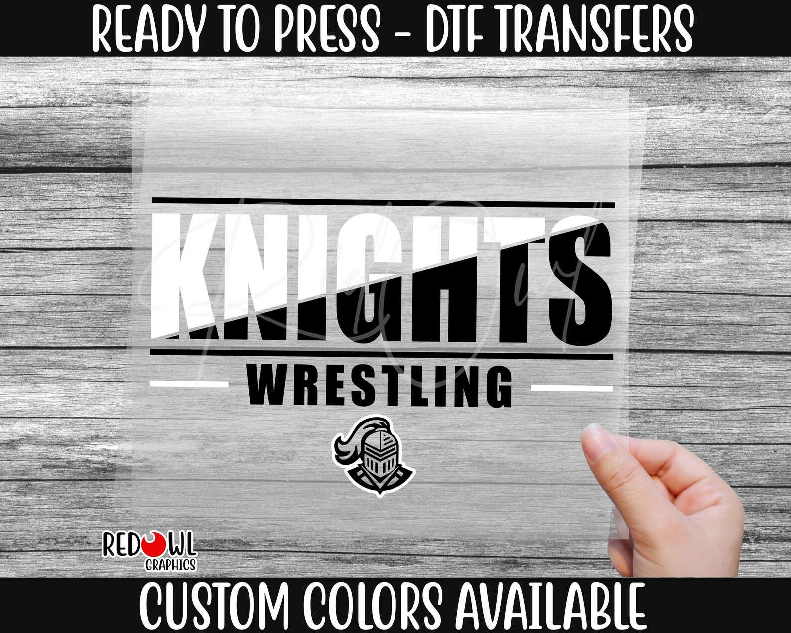 Ready to Press, Knights, Wrestling, Knights DTF, Custom DTF Transfer ...