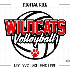 Volleyball Svg Wildcat Volleyball Svg Wildcat Wildcats | Etsy