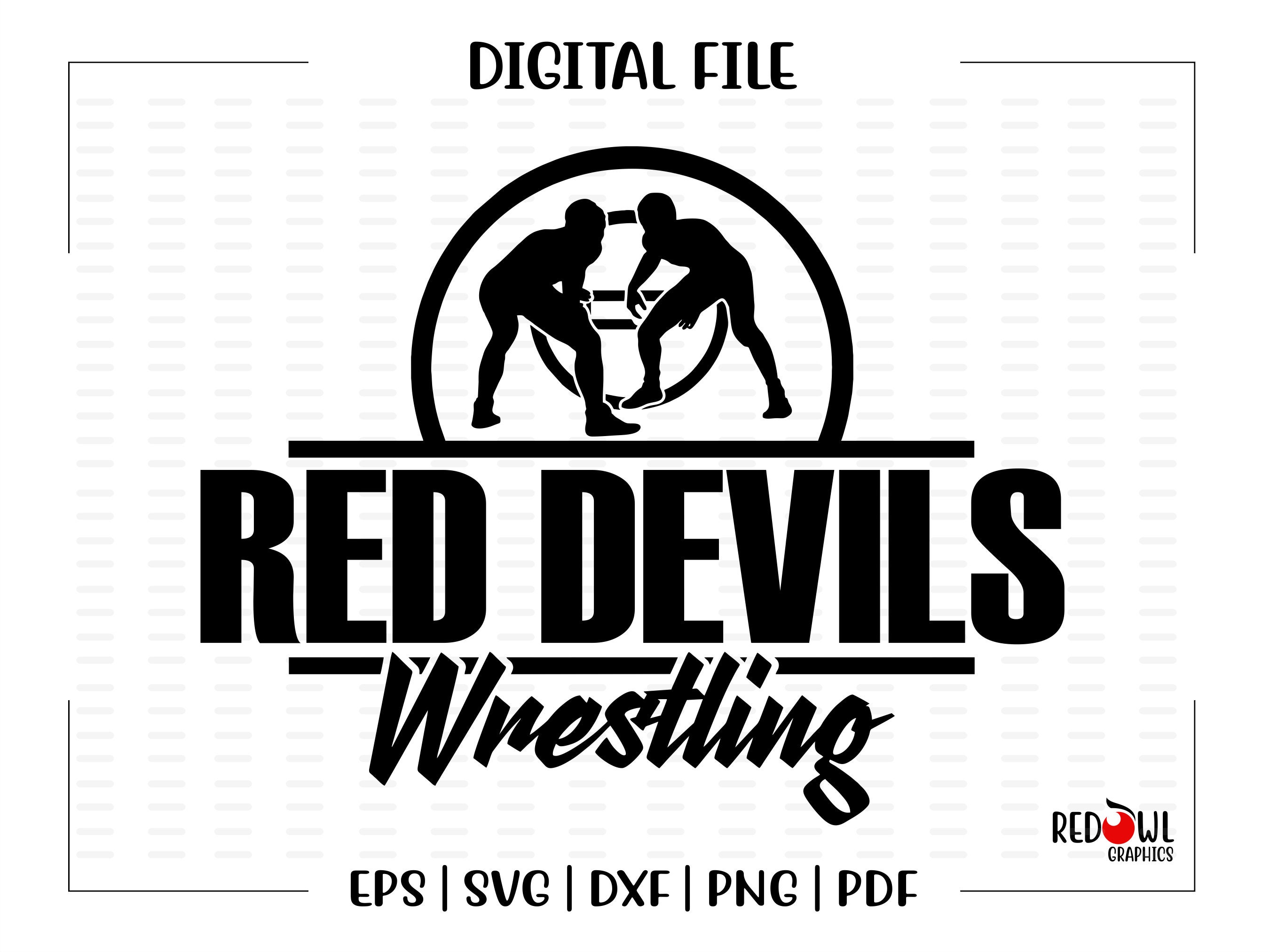 Wrestling Svg Red Devil Svg Red Devil Devil Red Devil | Etsy