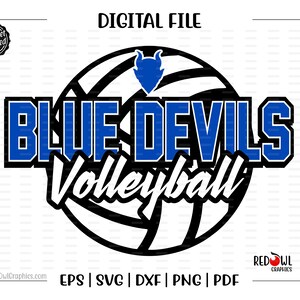 Volleyball Svg, Blue Devil Volleyball Svg, Blue, Devil, Volleyball, Svg ...
