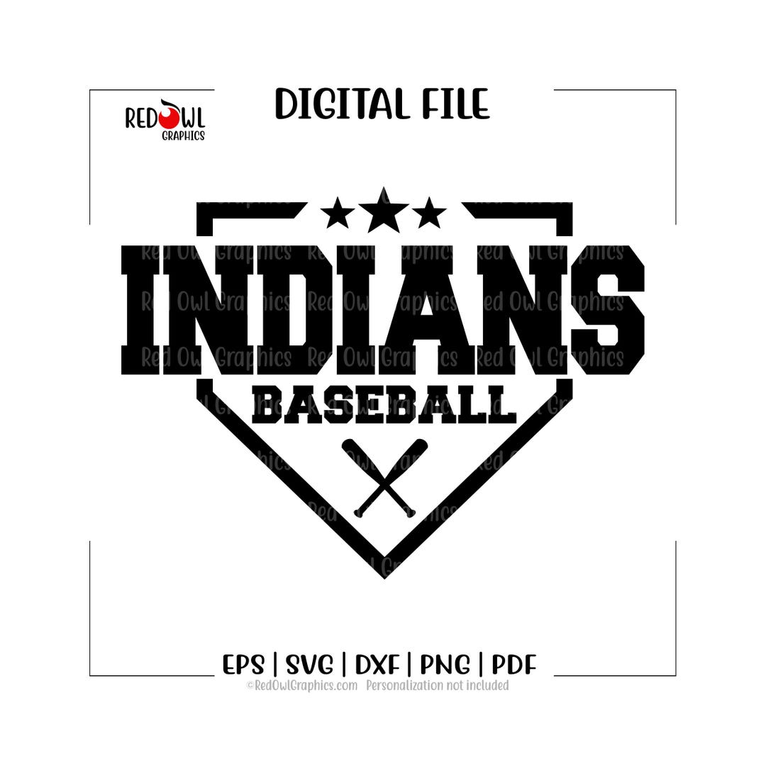 Baseball Svg, Indian Baseball Svg, Indian, Indians, Baseball, Svg, Dxf ...