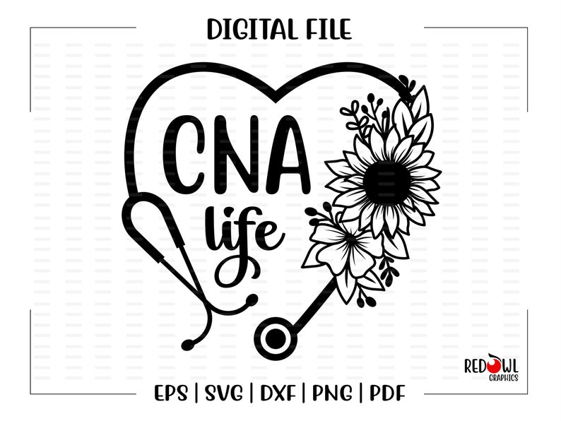 CNA Life CNA Svg CNA Certified Assistant Nurse Heart - Etsy