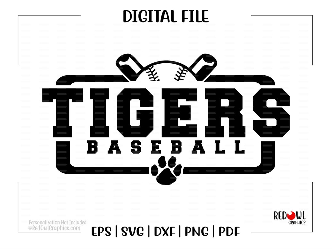 Baseball Svg, Tiger Baseball Svg, Tiger, Tigers, Baseball, Svg, Dxf ...