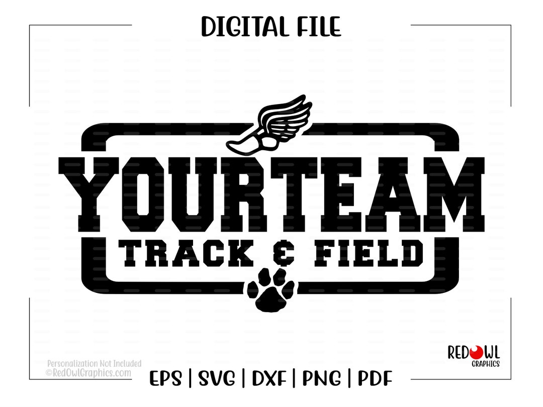 Custom, Personalized, Track Svg, Track, Field, School, Team, Mascot ...