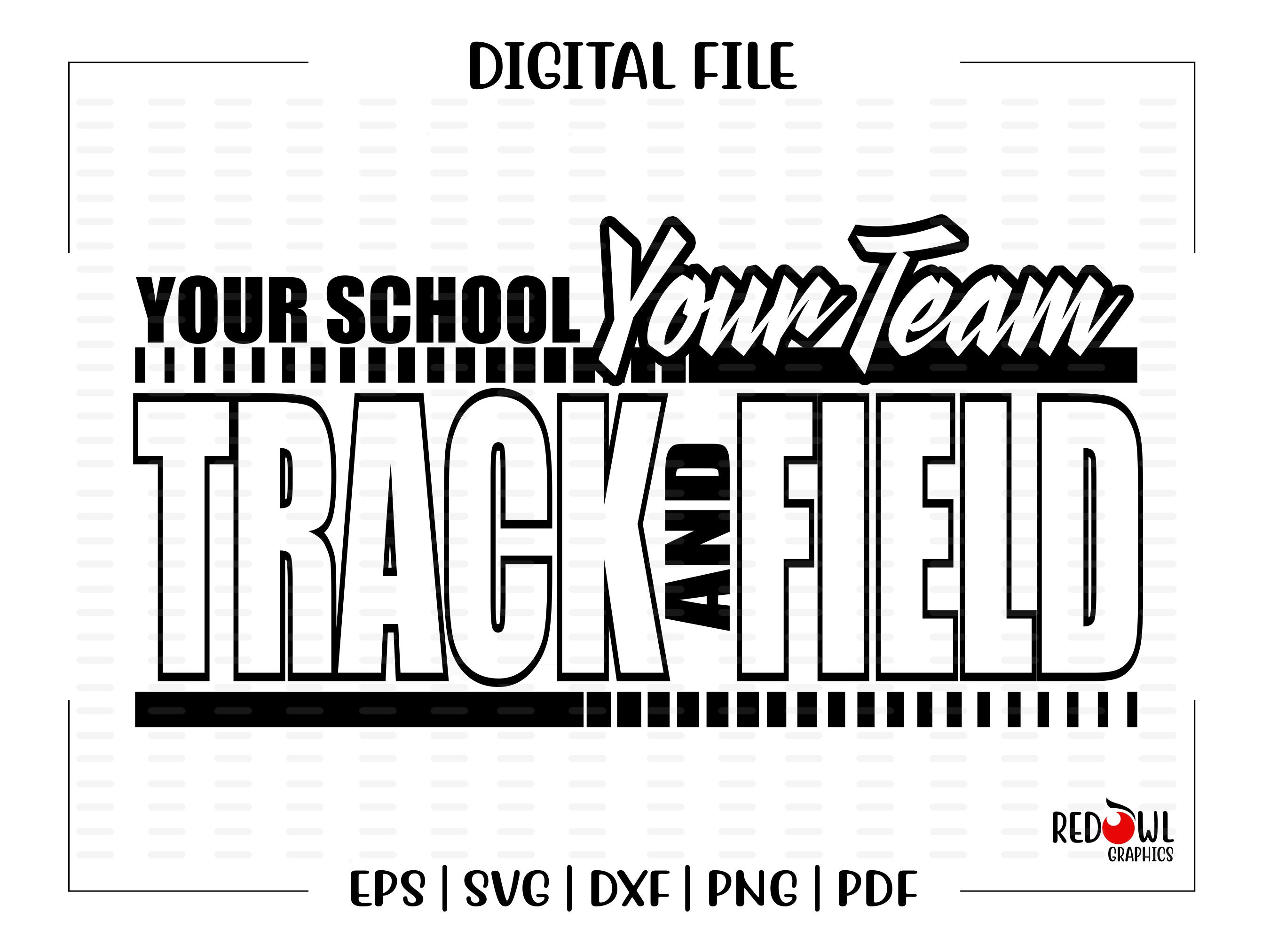 Custom, Personalized, Track Svg, Track, Field, School, Team, Mascot ...