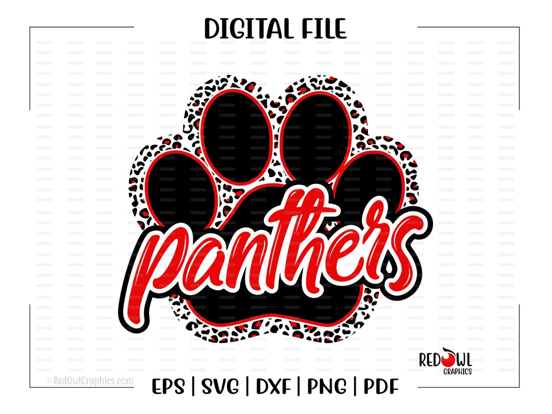 Panther Svg Panthers Svg Paw Svg Panther P Panthers Paw - Etsy