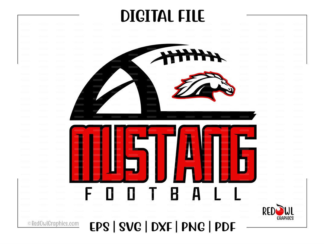 Football Svg, Mustang Football, Mustang, Mustangs, Football, Svg, Dxf ...