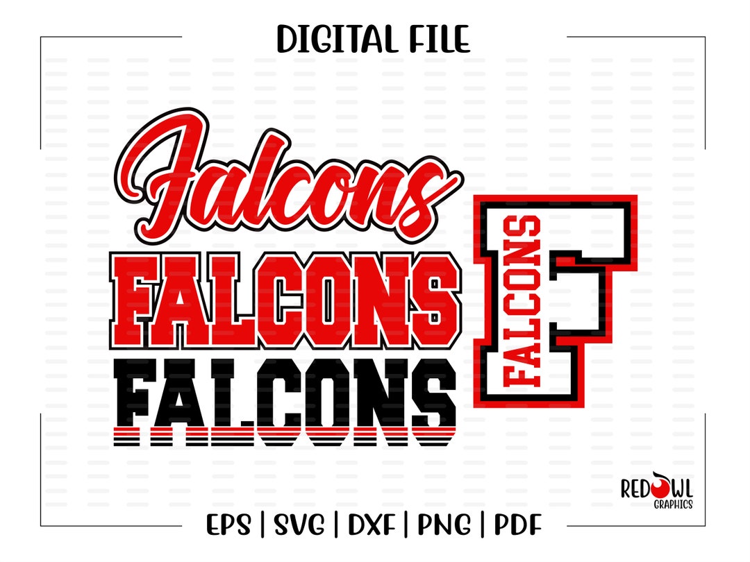 Falcon Svg, Falcons Svg, Falcon, Falcons, Script, Block, Mascot, School ...