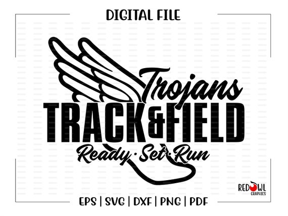 Track Svg Trojan Track Svg Trojan Trojans Track Field | Etsy