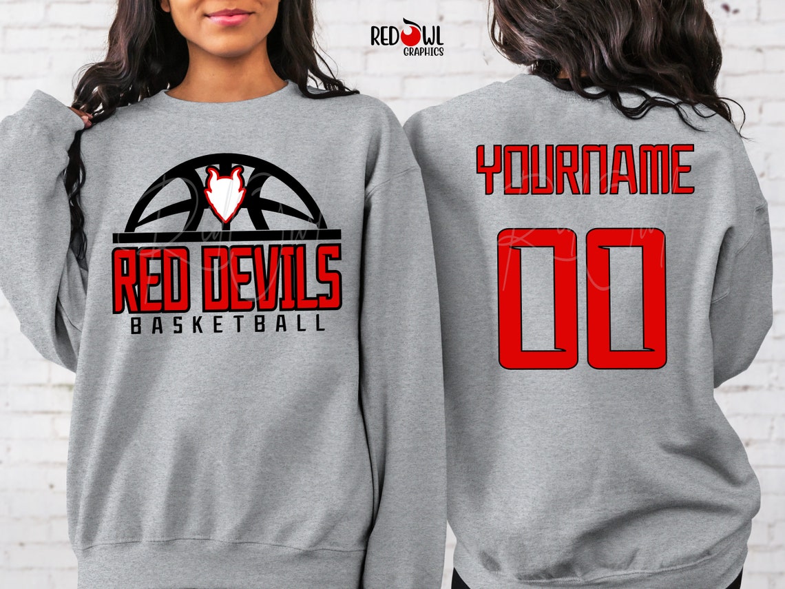 Red Devil Basketball T-shirt, Personalized Basketball Shirt, Red Devil ...