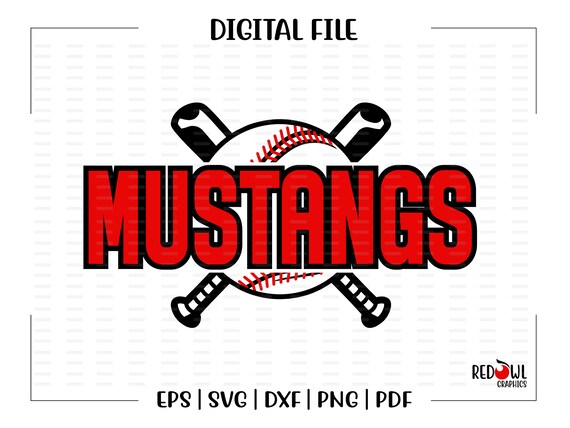 Mustang Baseball Svg Baseball Svg Mustang Mustangs | Etsy