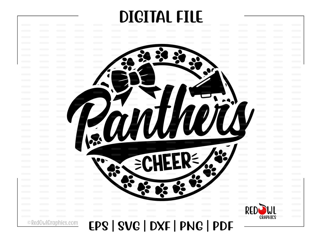 Cheer Svg Panther Cheer Svg Cheerleading Panther Panthers - Etsy