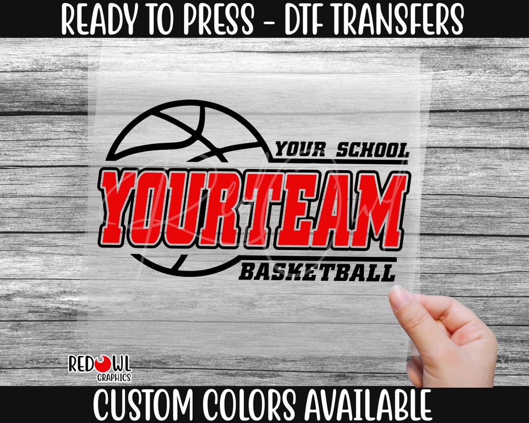 Ready to Press, Basketball Transfer, Custom DTF Transfer, Heat Transfer ...