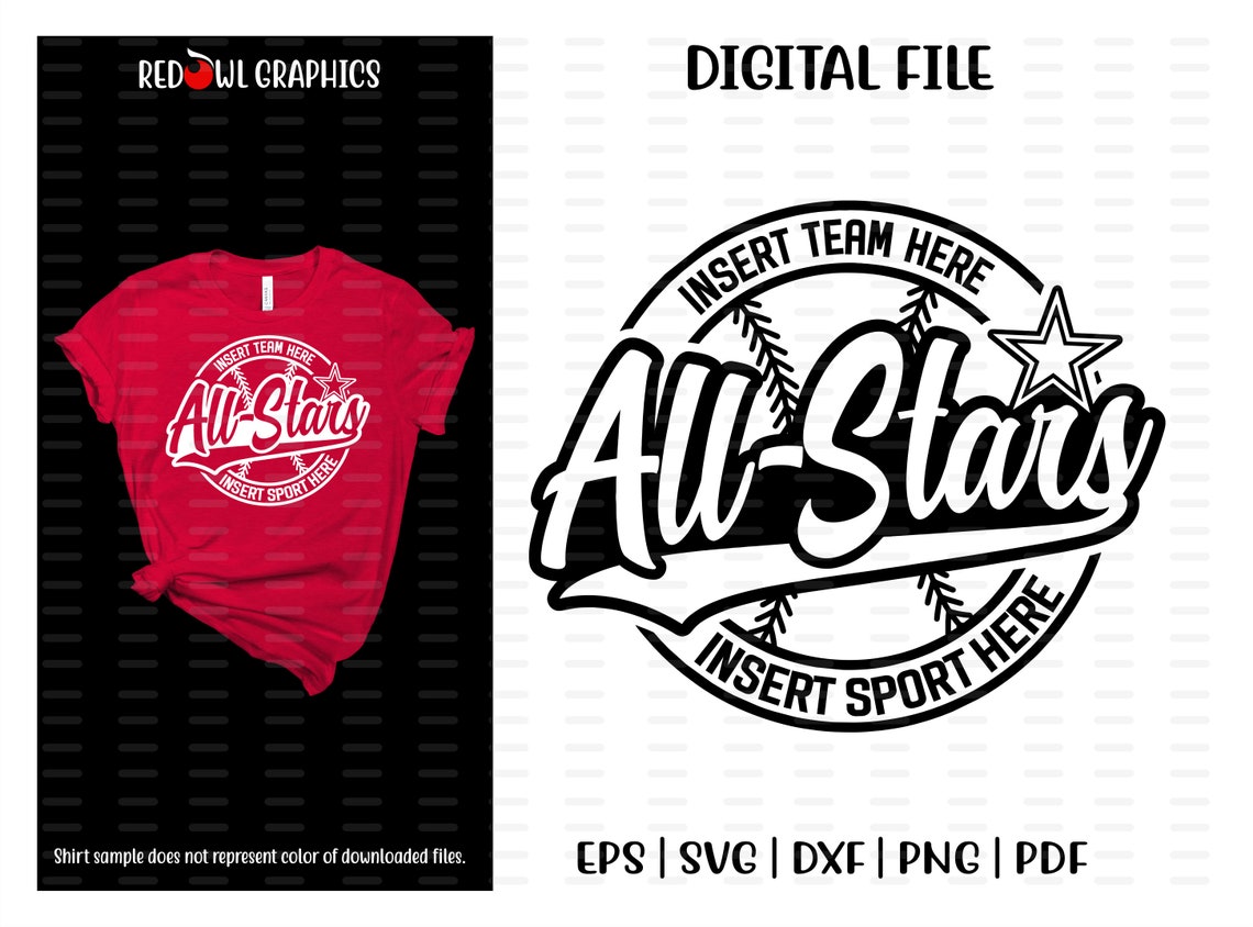 All Star Svg All-star Svg Baseball Svg Baseball All Stars - Etsy