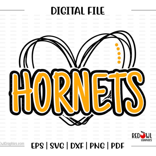 Hornets SVG Dxf Eps and Png Digital Cut File - Etsy