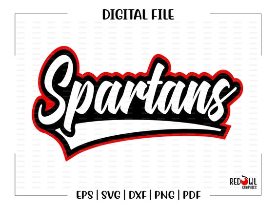 Script Spartans sublimation Mascot Spartans svg vector Spartan eps htv ...