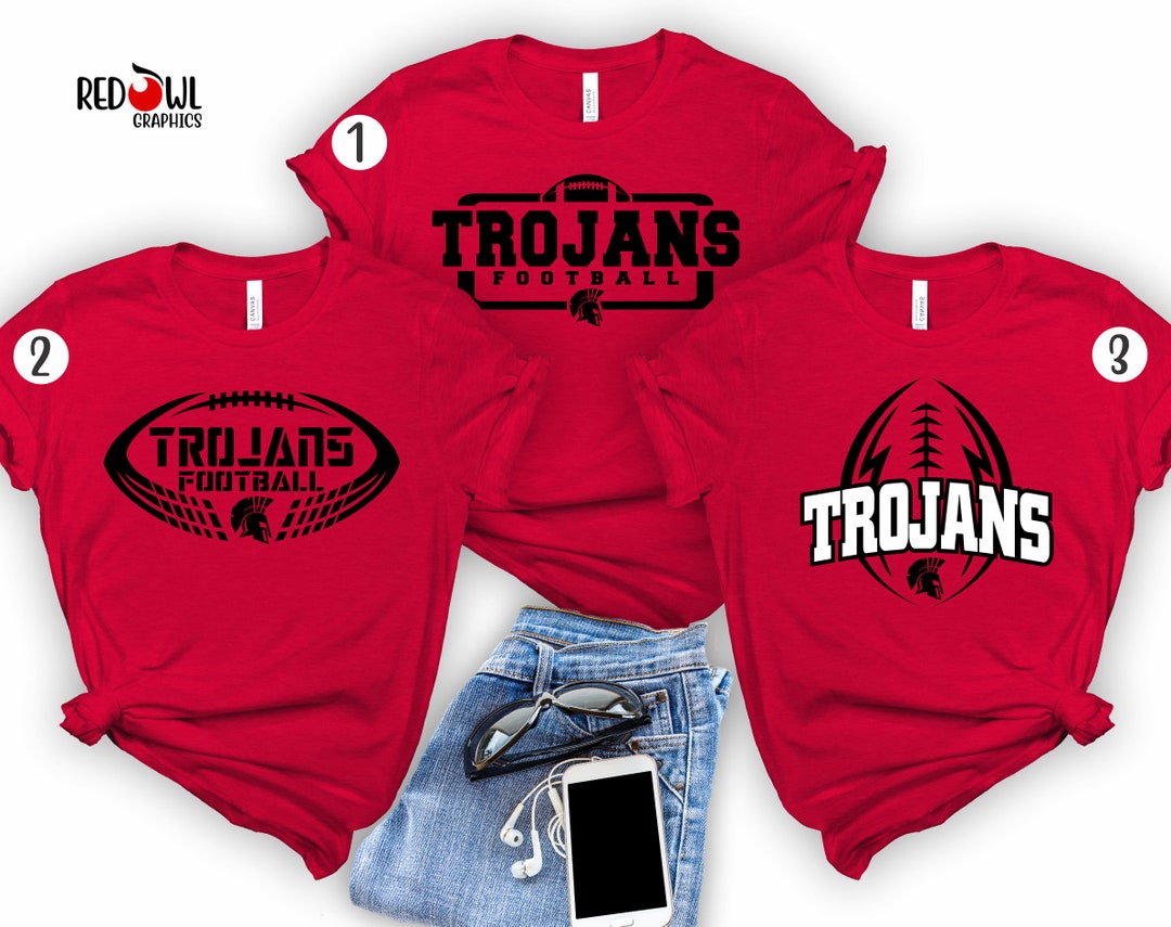 Football Shirt, Trojan Shirt, Trojan, Trojan Football, Football, T ...