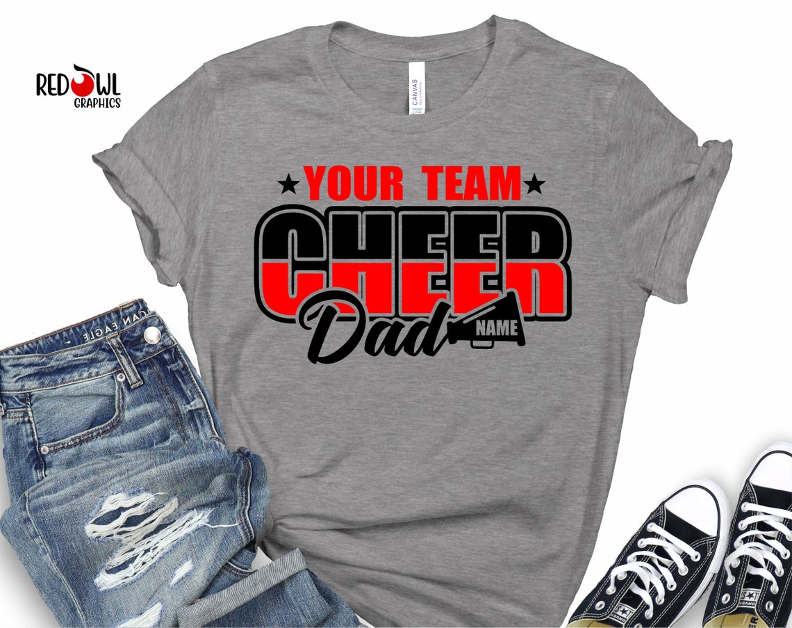 Cheer Dad Shirt Personalized Cheer Dad T-shirt Cheer Dad - Etsy