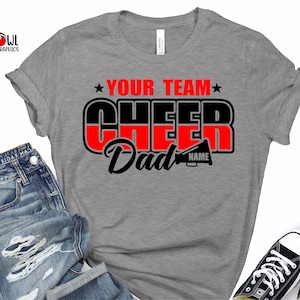 Cheer Dad Shirt, Personalized Cheer Dad T-shirt, Cheer Dad, T-shirt ...