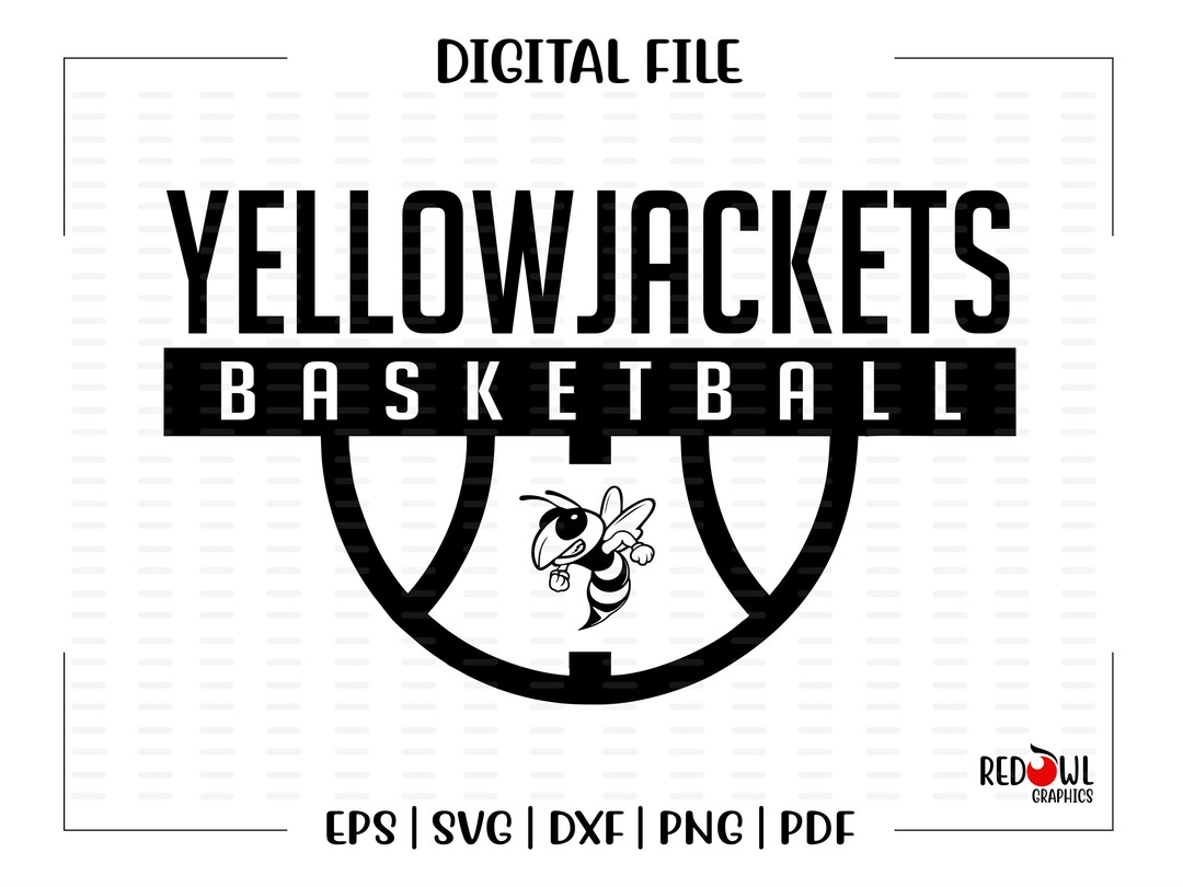 Basketball Svg, Yellowjacket Basketball, Yellowjacket, Basketball ...