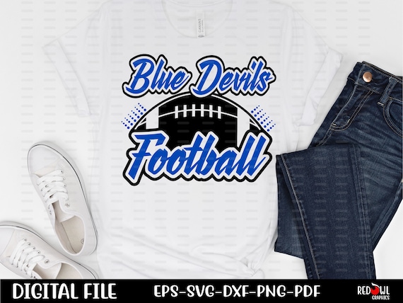 Football Svg Blue Devil Svg Blue Devil Football Devil Blue - Etsy
