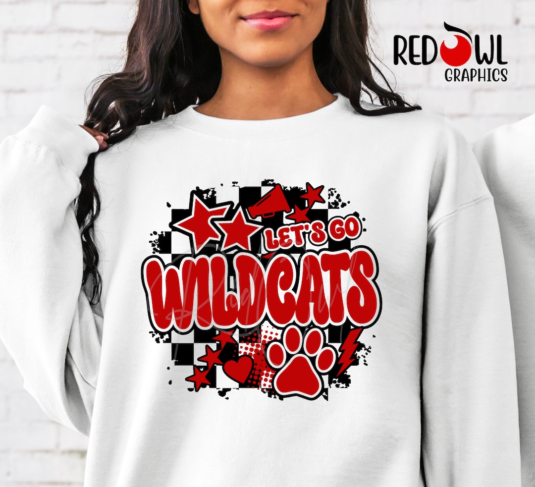 Personalized Wildcat T-shirt, Sticker, Wildcat, Shirt, T-shirt, Shirt ...