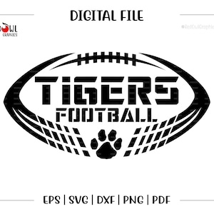 Football Svg, Tiger Football Svg, Tiger, Tigers, Football, Tiger Svg ...