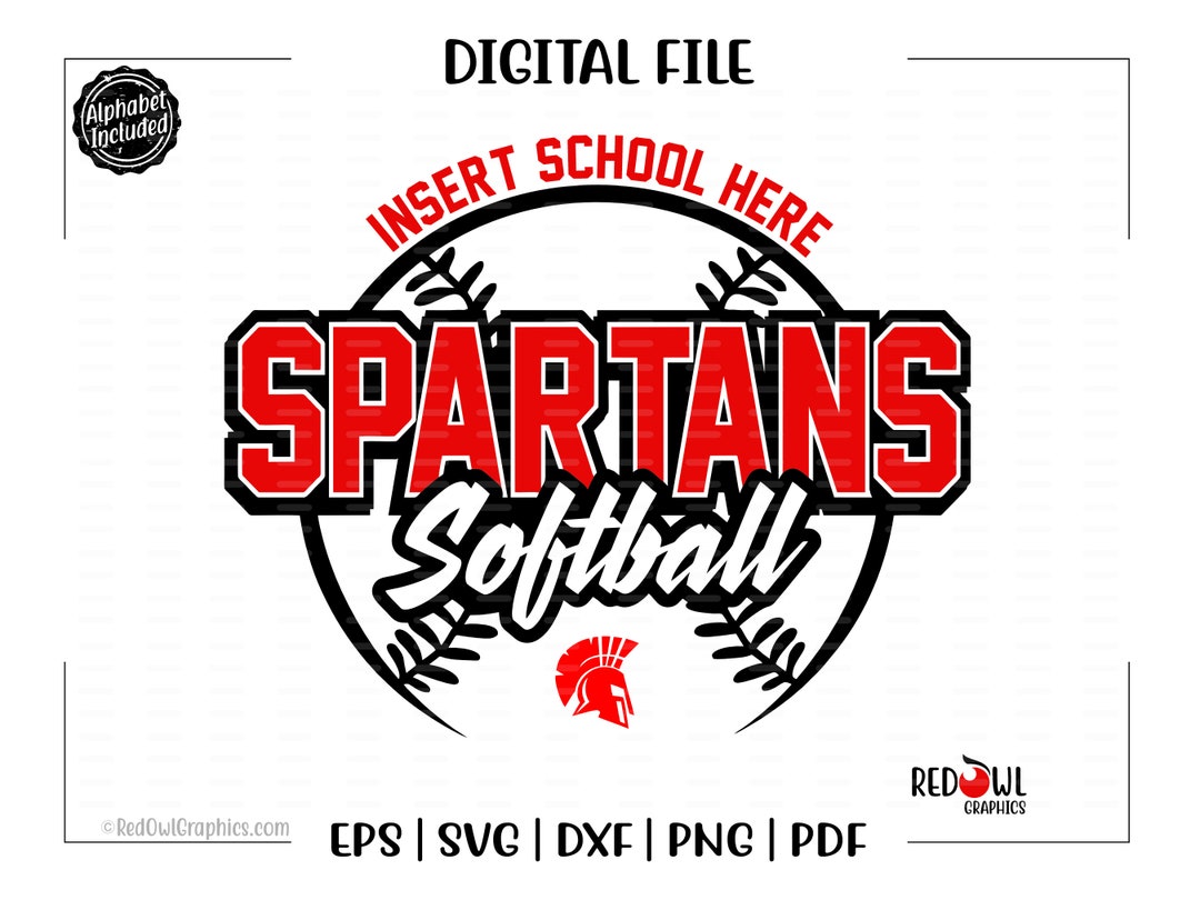 Softball Svg, Spartan Softball Svg, Spartan, Spartans, Softball, Svg ...