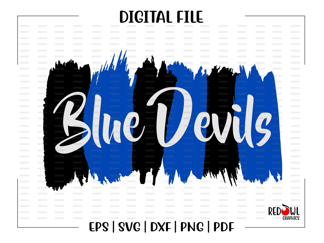 Blue Devil Svg Devils Svg Blue Devil Blue Devils Devil - Etsy