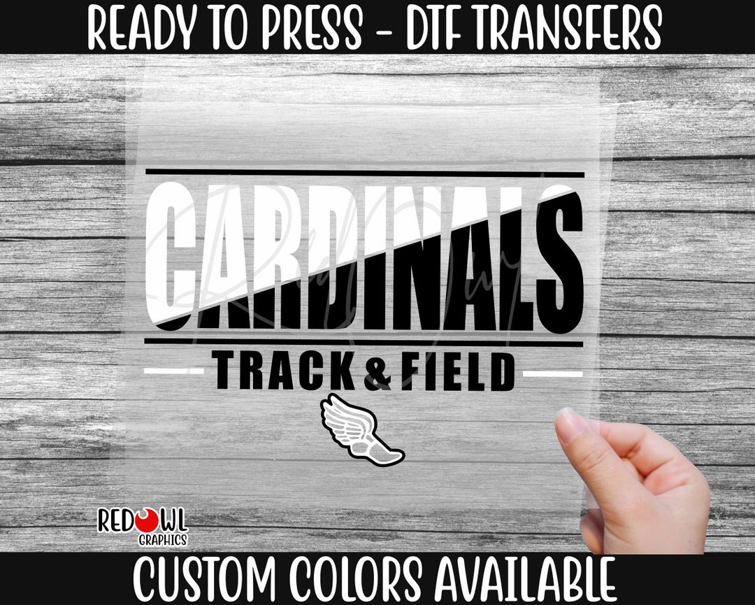Track DTF, Ready to Press, Cardinals , Cardinals DTF, Track and Field ...